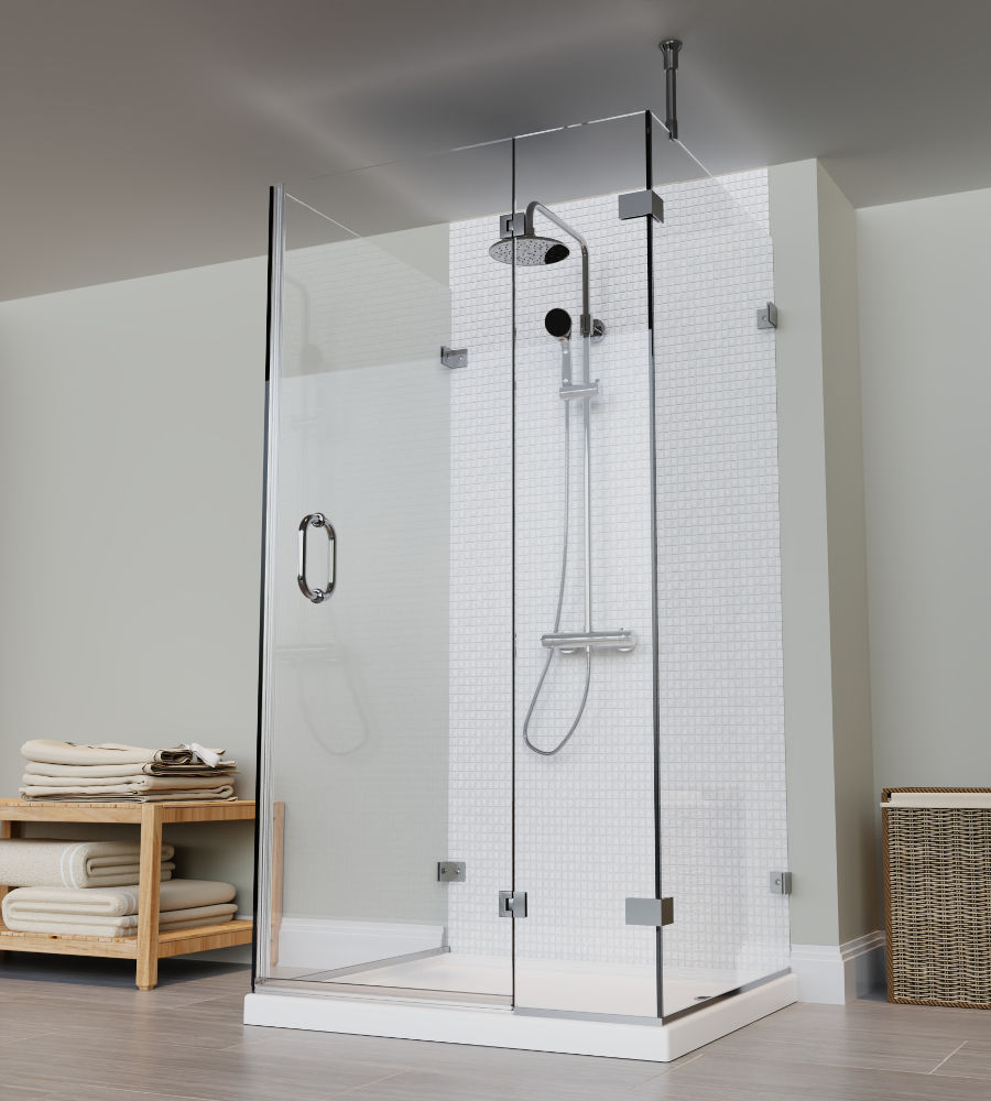 One Wall Three Side Bespoke Shower \ Right Hinged