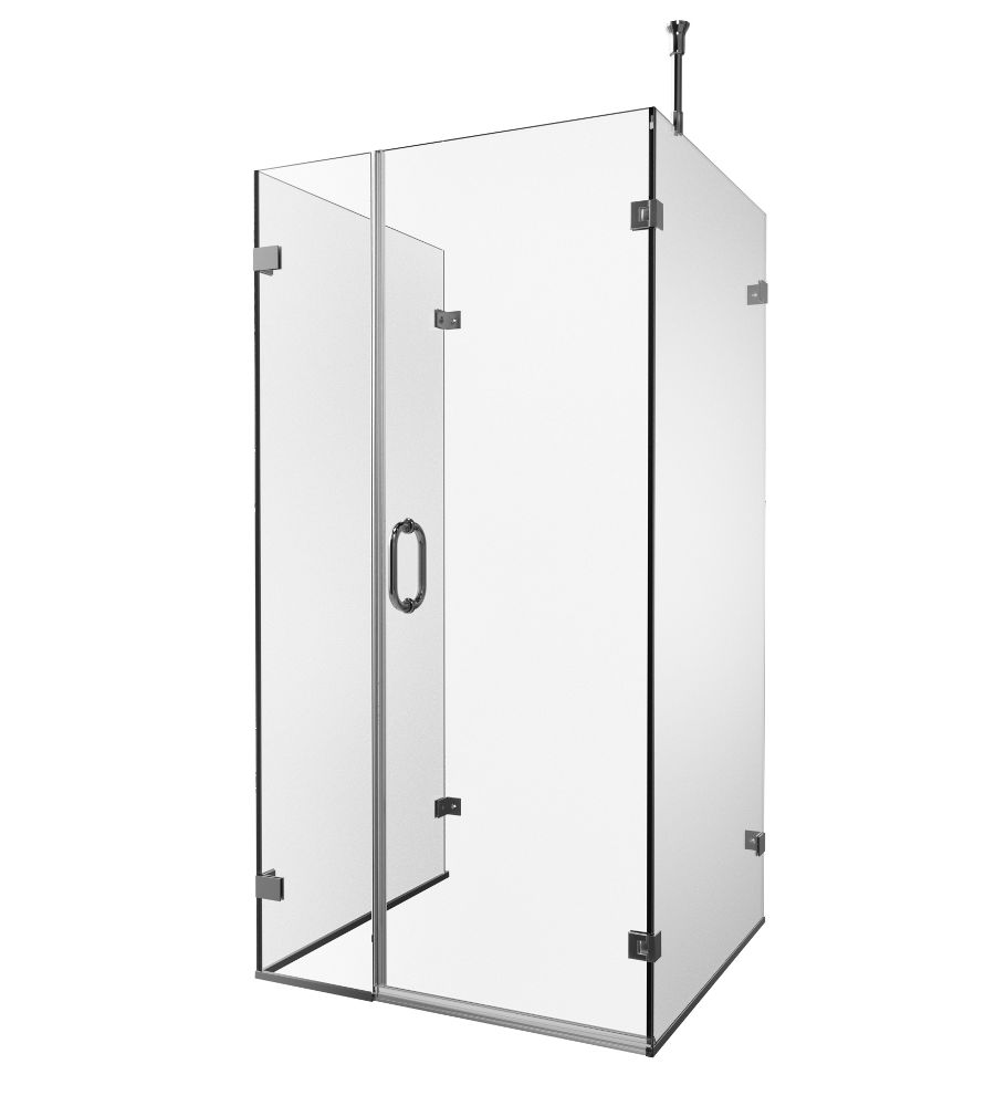 Bespoke Three Sided Enclosure Right Hinged One Wall Fitting