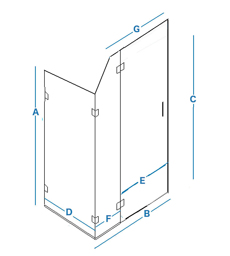 Angled Shower Enclosure | Sloping Shower Door