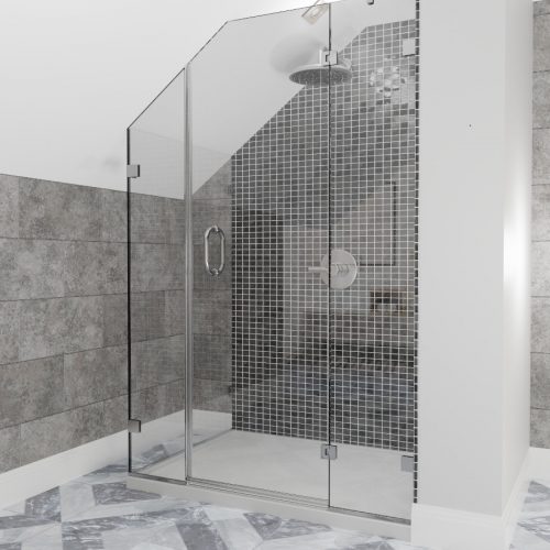 Bespoke Shower Enclosure| Sloping Shower | Click Bathrooms