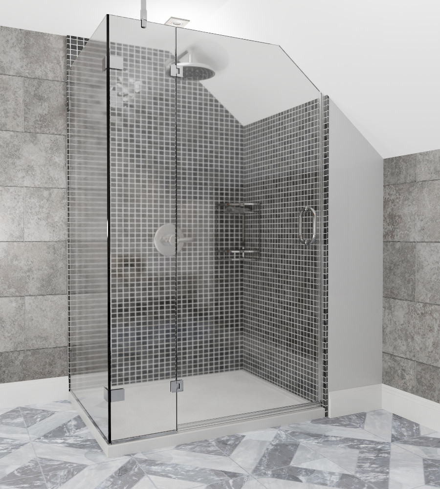 Custom Made Angled Shower Enclosure | Click Bathrooms